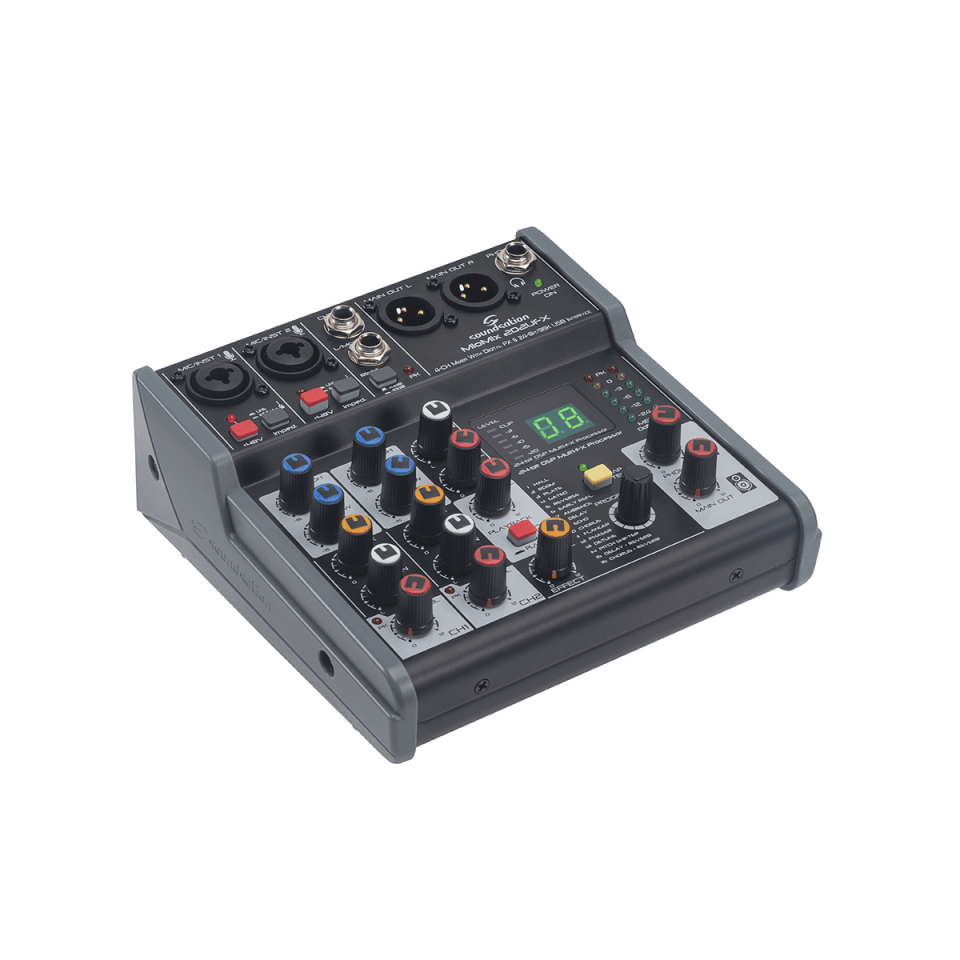 4-Channel Professional Audio Mixer with Digital Multi-Effect & up to 24 ...